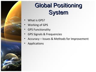 Global Positioning System | PPT