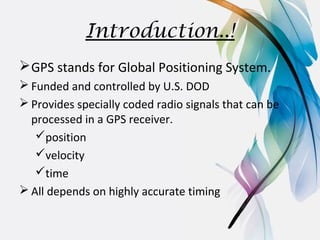 Global positioning system | PPT