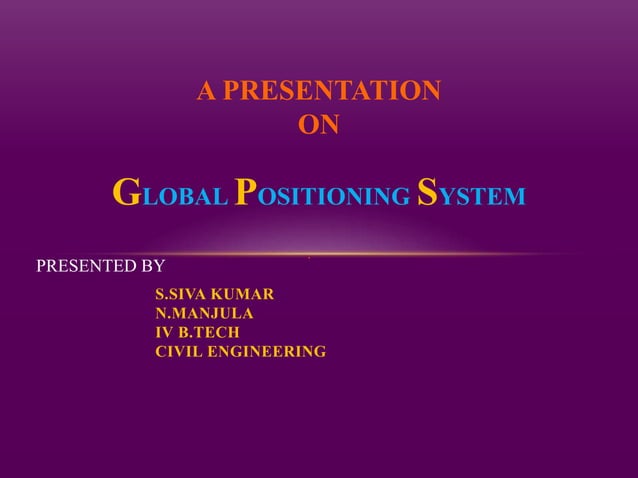 Global positioning system | PPT