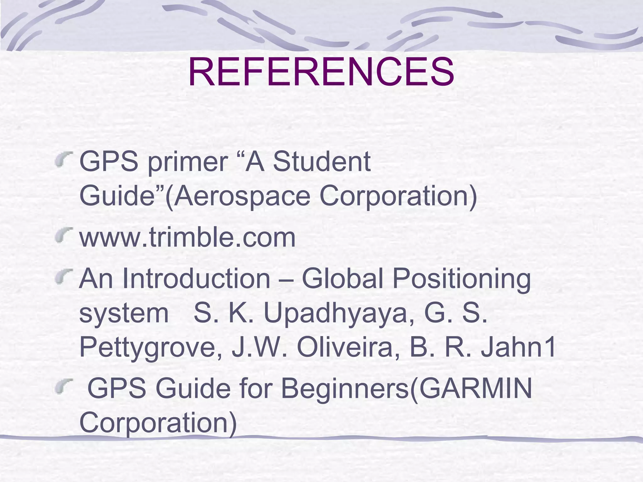 Global positioning system ppt | PPT