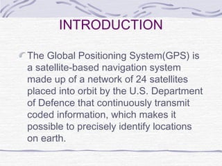 Global positioning system ppt | PPT