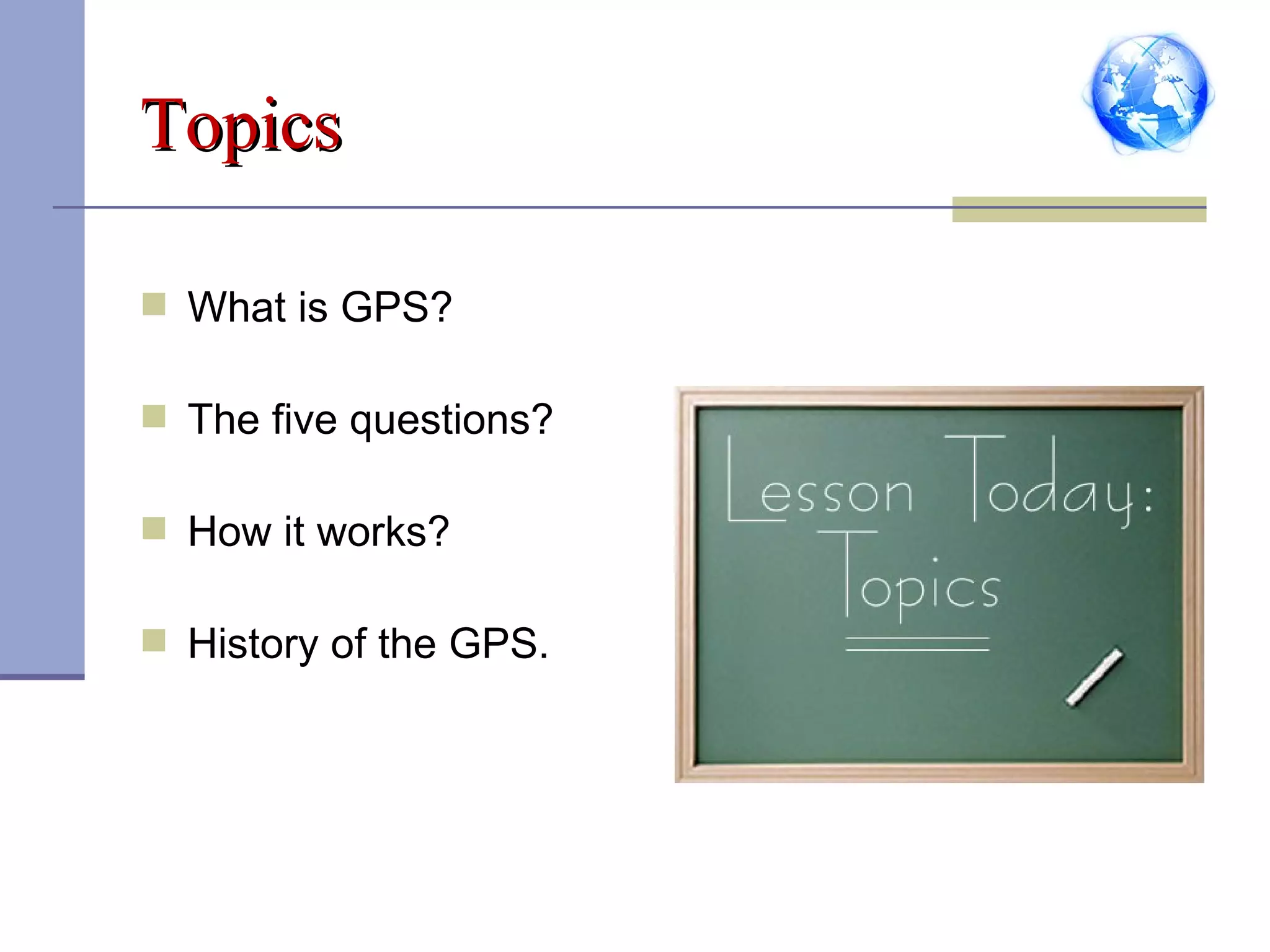 Global positioning system (gps) | PPT