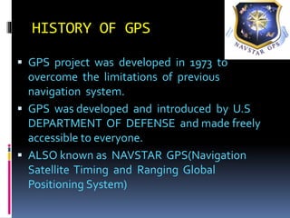 Global positioning system(GPS) | PPTX
