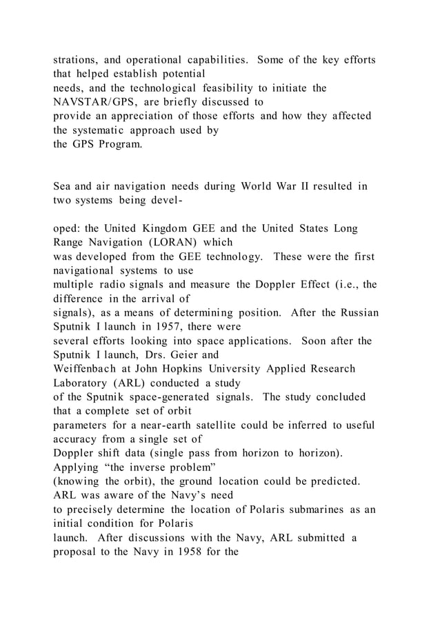 GLOBAL POSITIONING SYSTEM SYSTEMS ENGINEERING CASE S | PDF