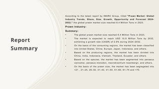 Prawn Market PPT: Growth, Outlook, Demand, Keyplayer Analysis and ...