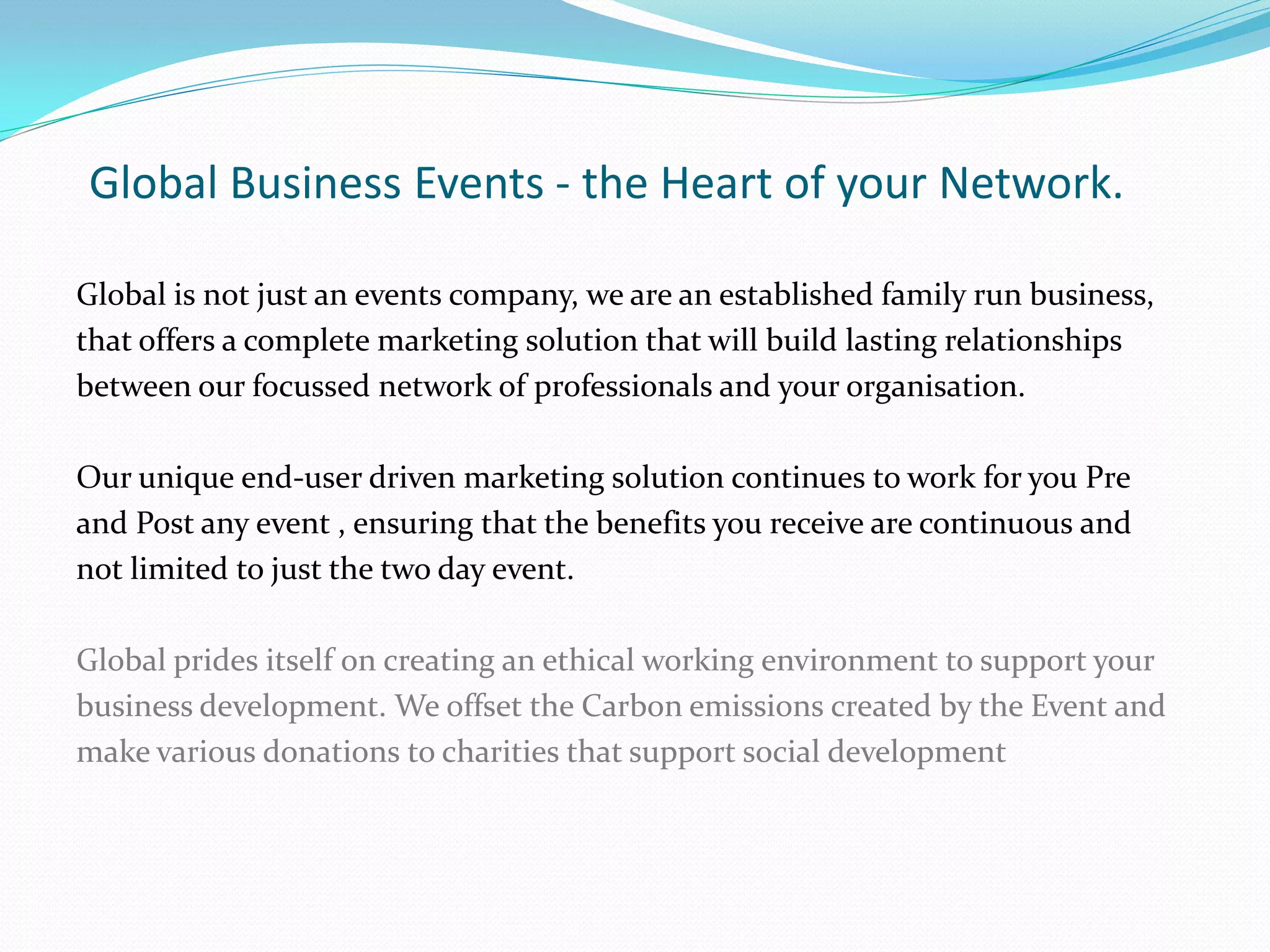 Global Pre Event Marketing | PPT