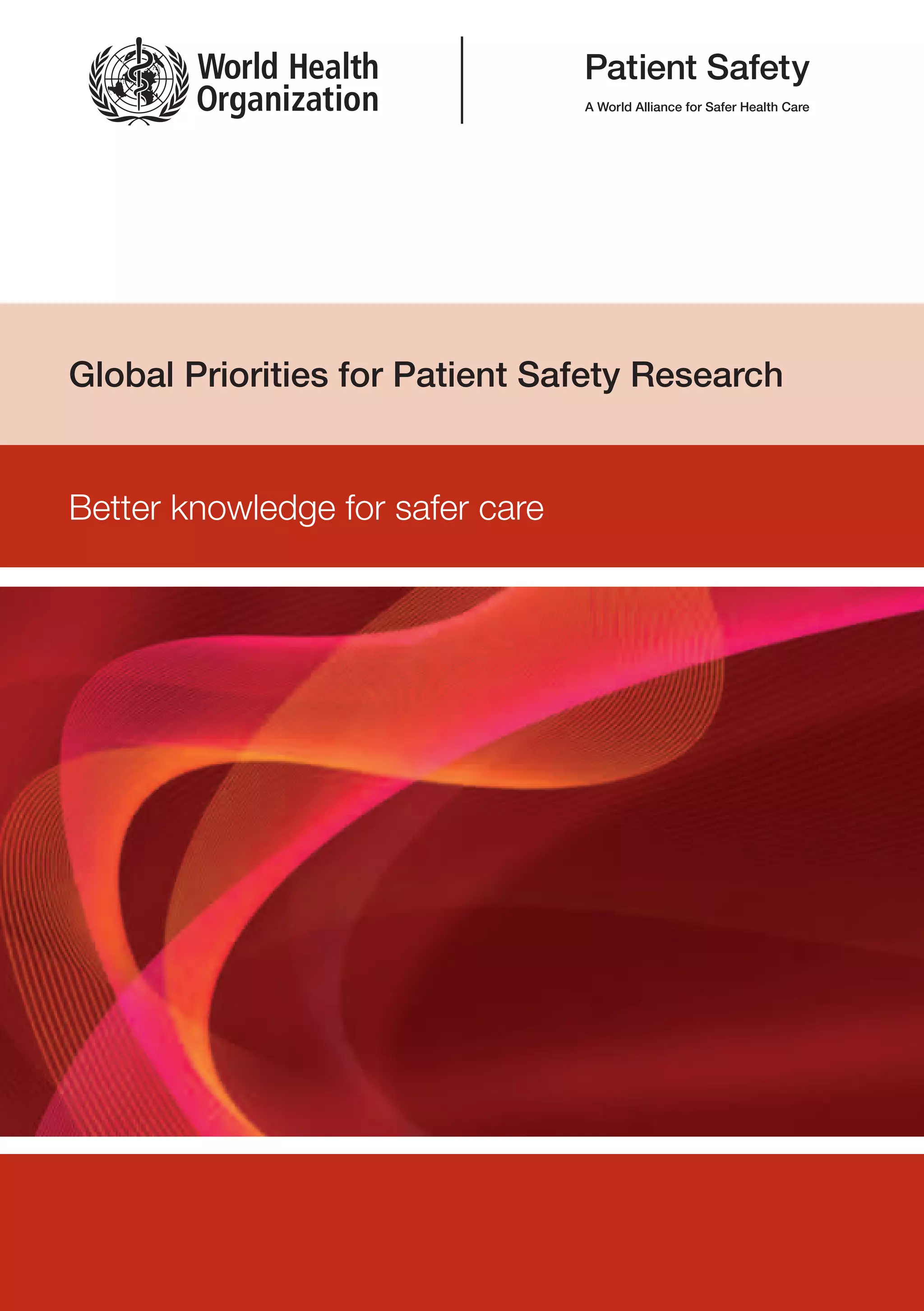 Global priorities for patient safety research | PDF