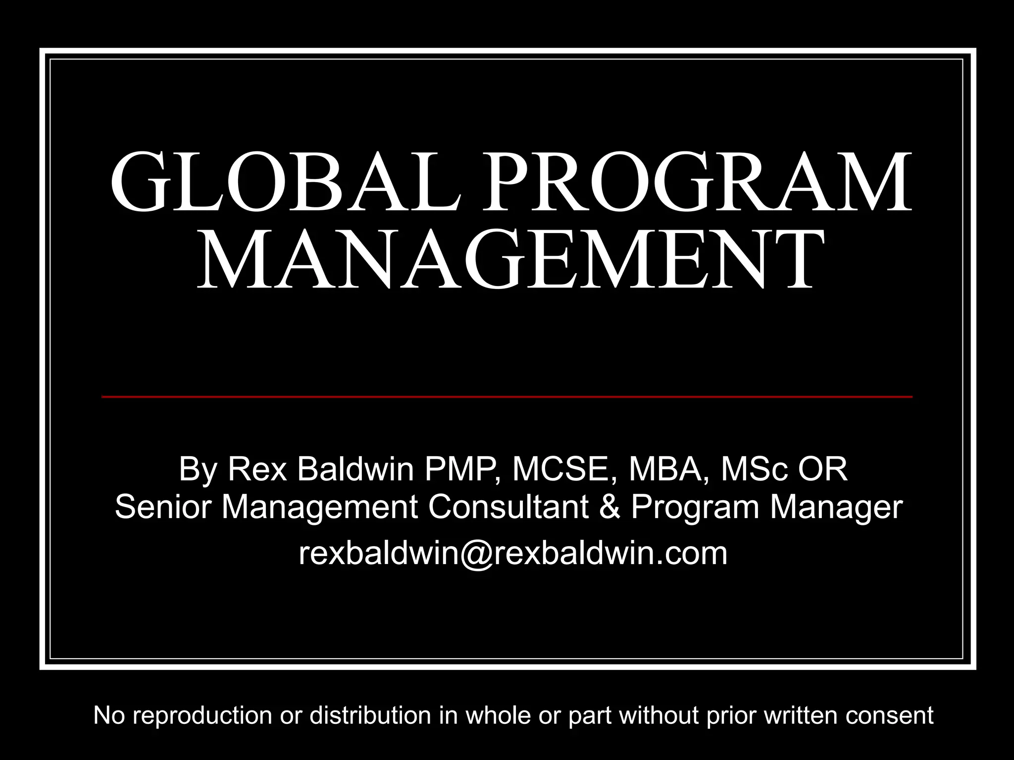 Global Program Management | PPS