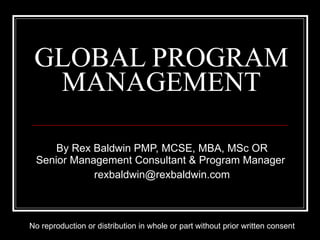 Global Program Management | PPT