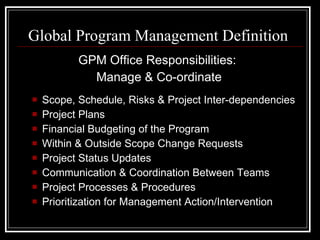 Global Program Management | PPT