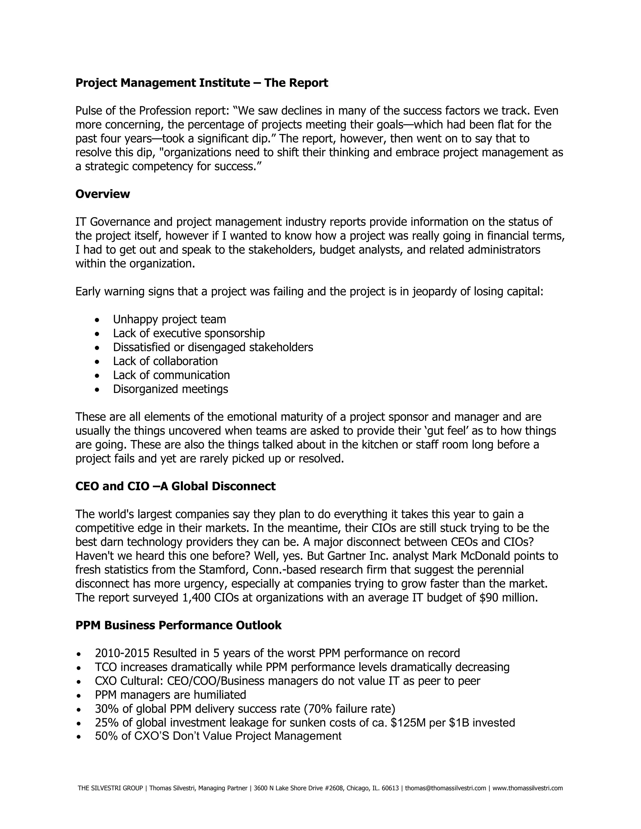 Global Project Portfolio Management | PDF