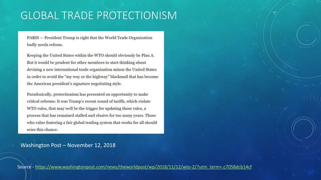 Protectionism and the World Economy | PPTX