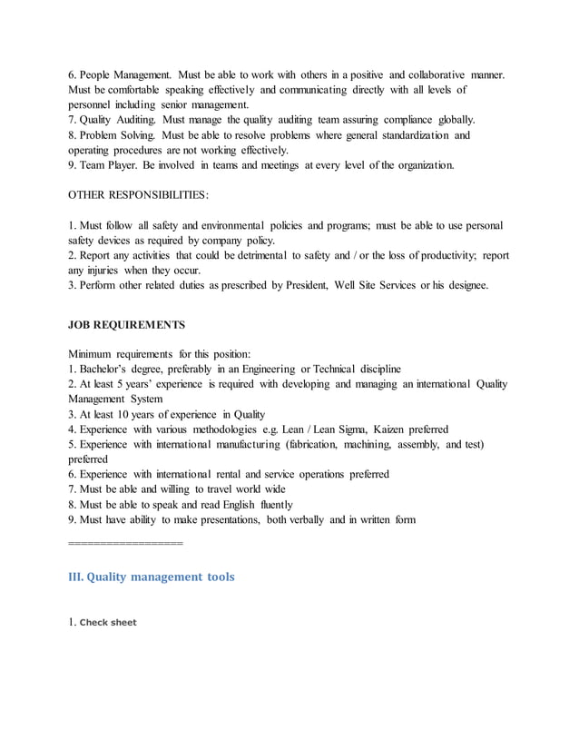 Global quality management | PDF