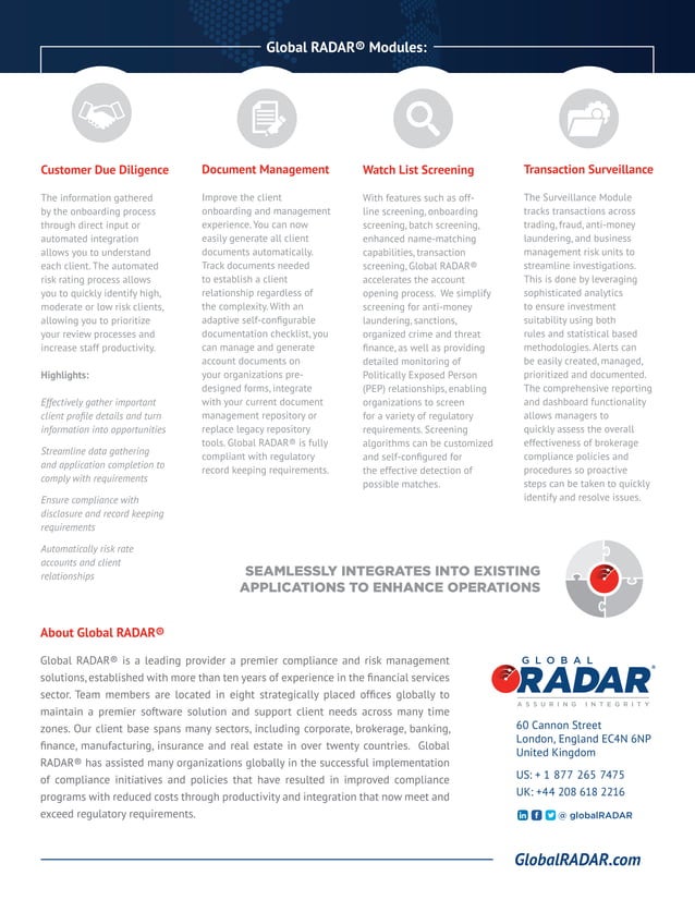Global radar global-risk-management-solution | PDF | Financial Industry ...