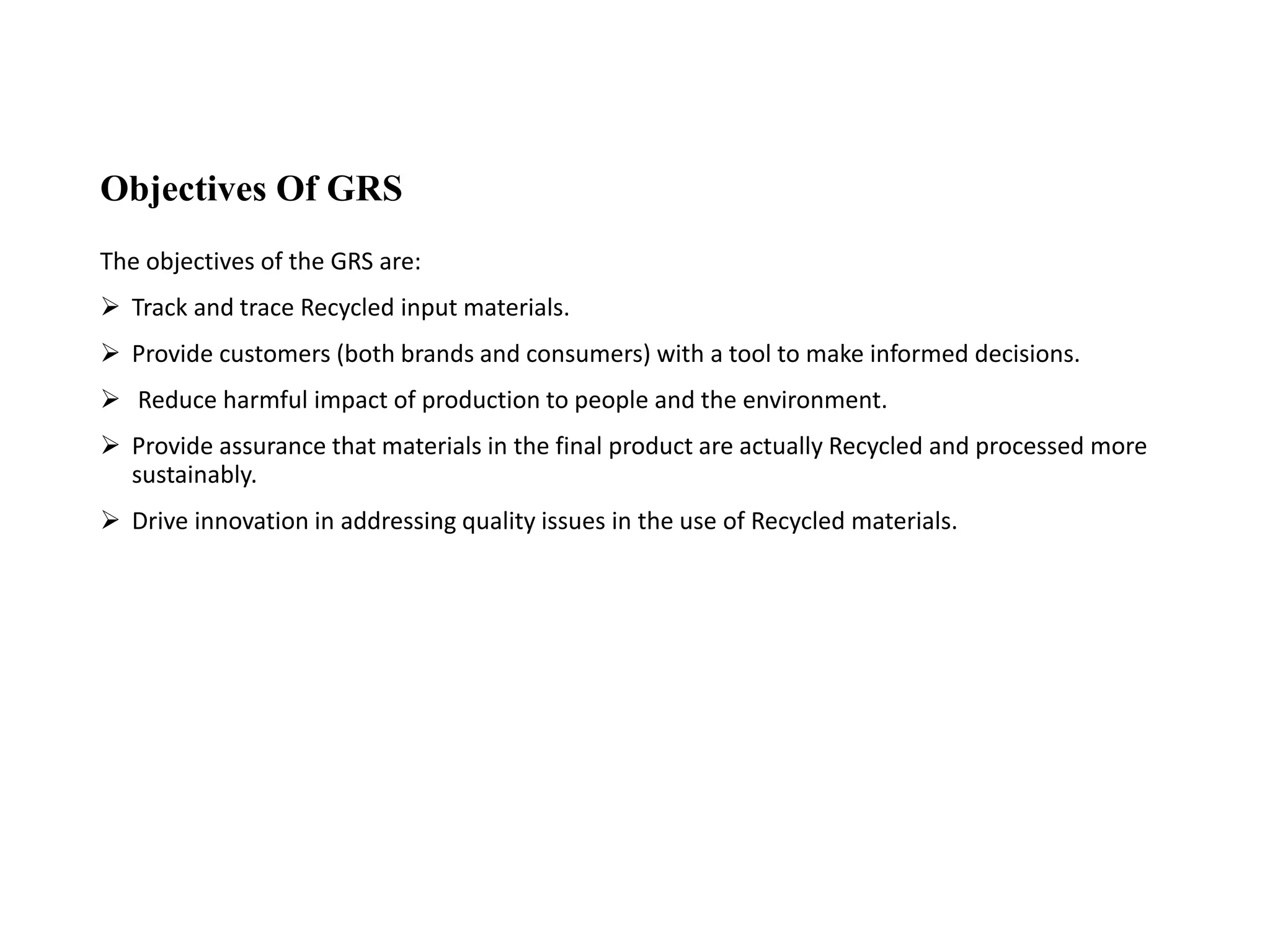 Global recycled standard 4.0 | PPTX