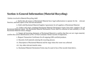 Global recycled standard 4.0 | PPTX