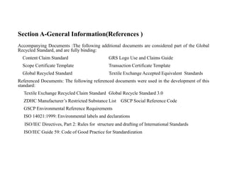 Global recycled standard 4.0 | PPTX