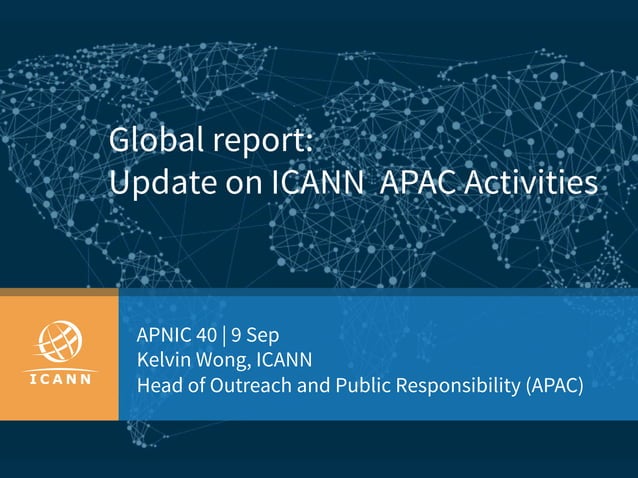 Update on ICANN APAC Activities | PPT