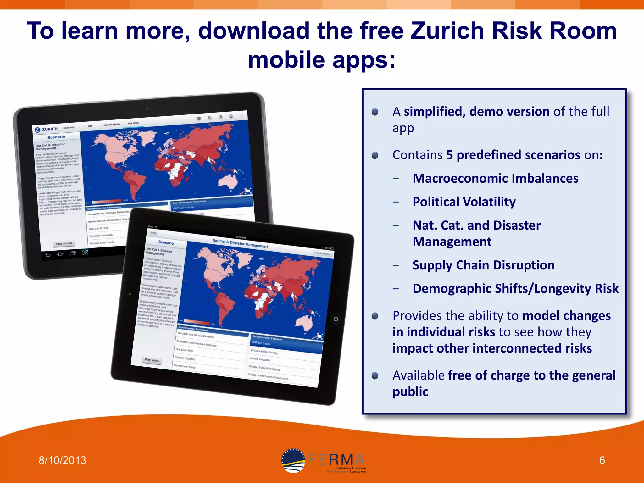 FORUM 2013 Global Risk Mapping - The Zurich Risk Room | PDF