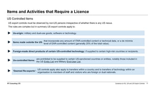 Overview of EU, UK and US Export Controls | PPTX