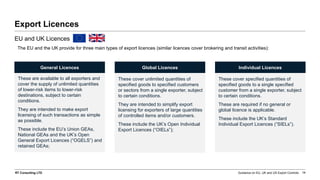 Overview of EU, UK and US Export Controls | PPTX
