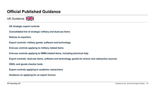 Overview of EU, UK and US Export Controls | PPTX