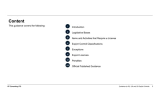 Overview of EU, UK and US Export Controls | PPT