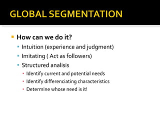 Global segmentation | PPT