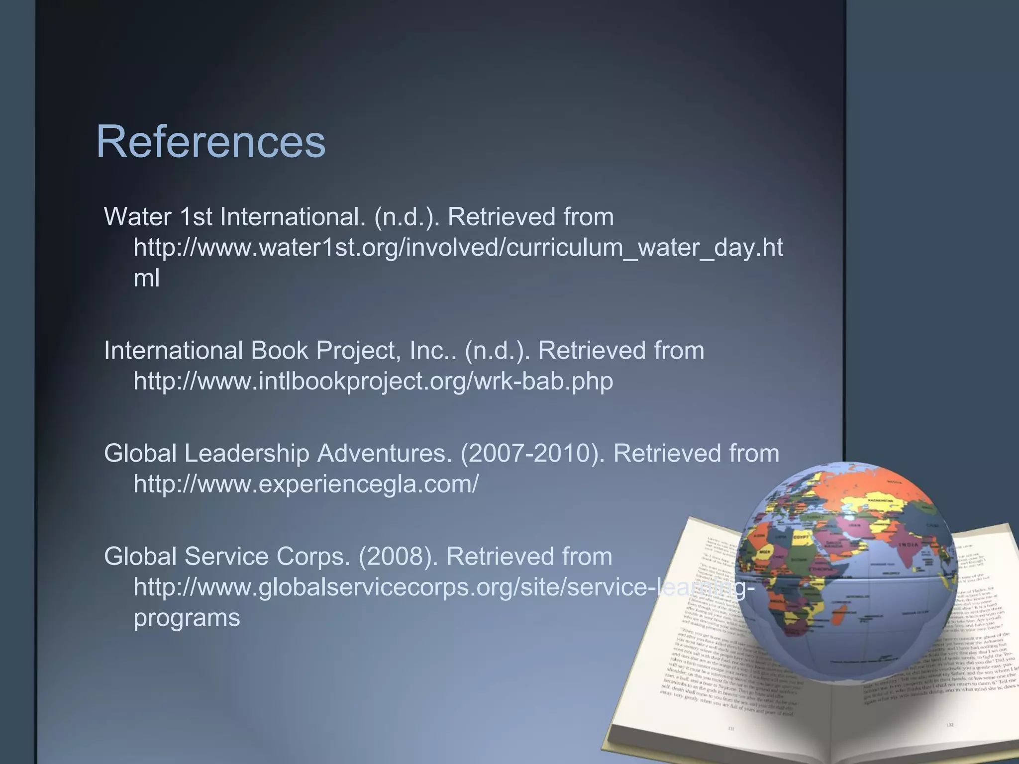 Global Service Learning Project Proposal | PPT
