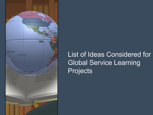 Global Service Learning Project Proposal | PPT