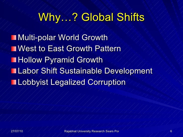 Global shift national development plan future why