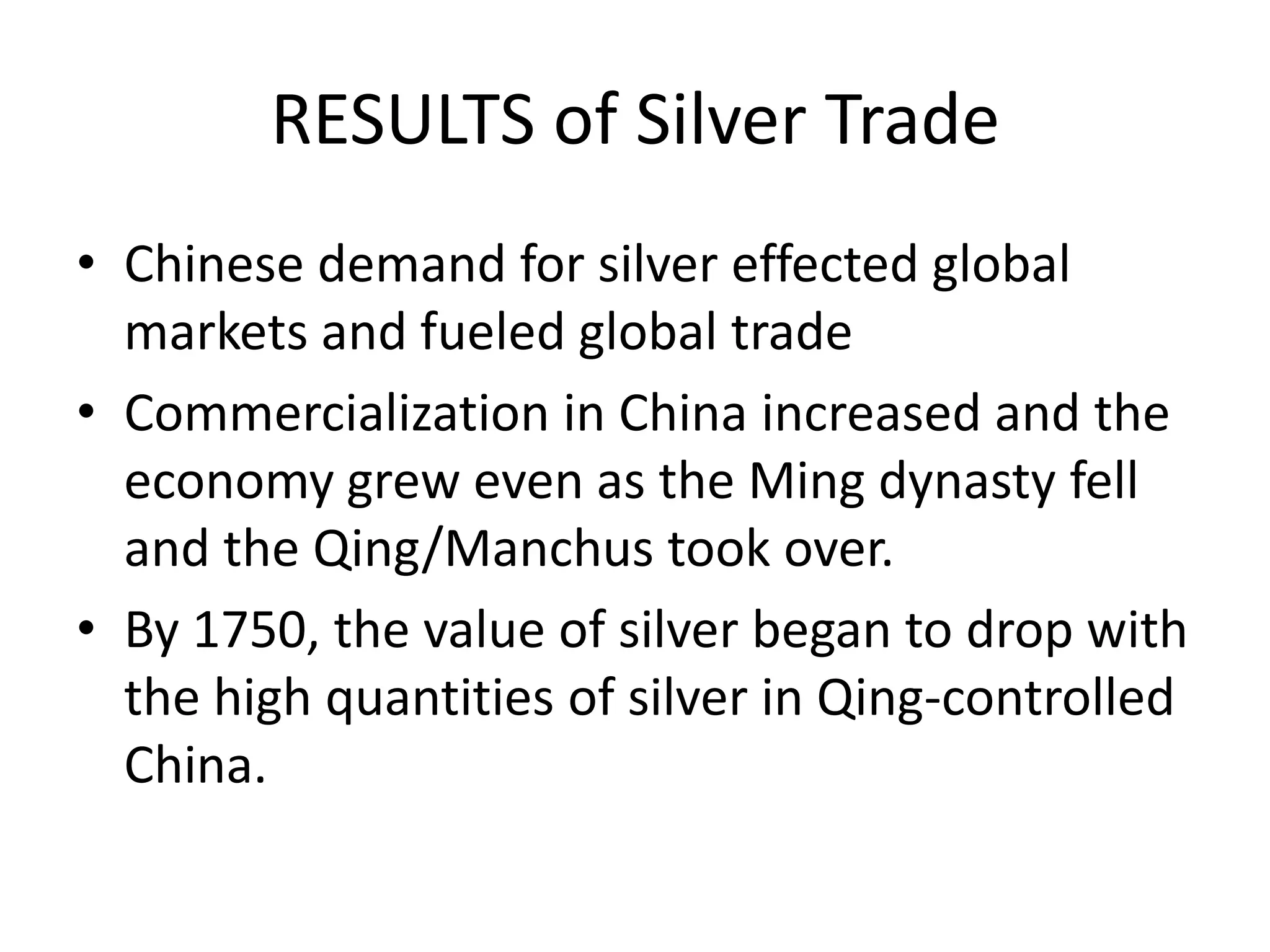 Global Silver Trade 1450-1750 | PPTX