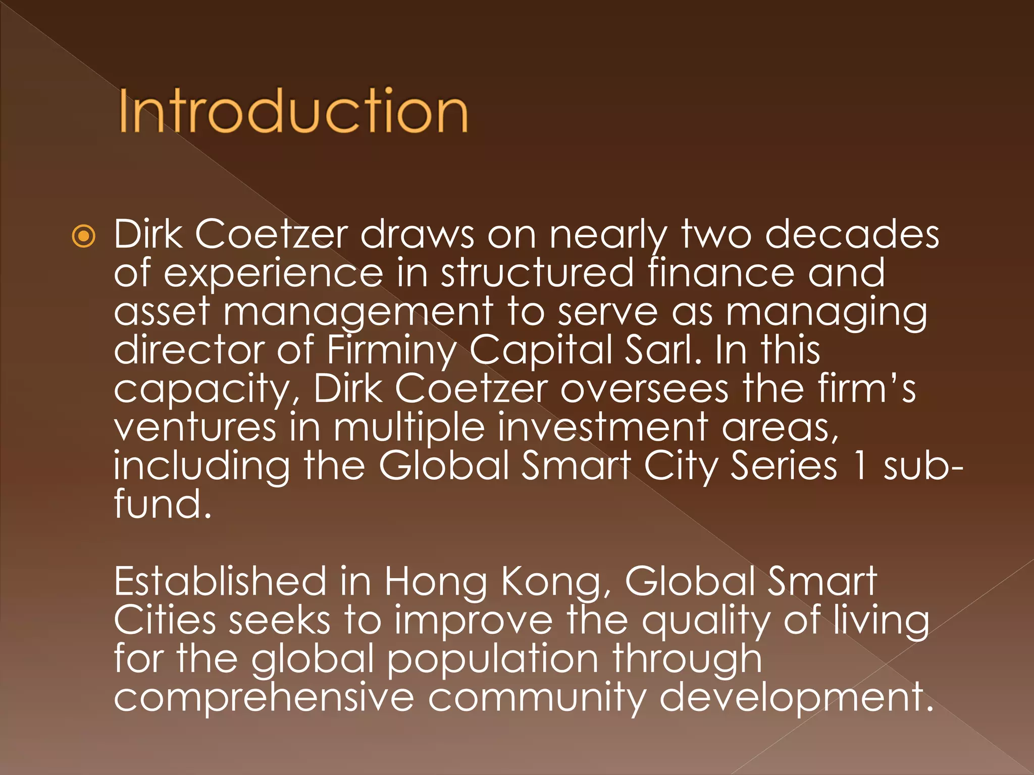 Global Smart Cities: Mission Overview | PPTX | Business | Business and ...