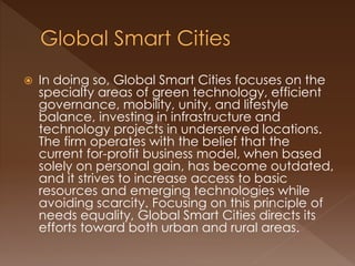 Global Smart Cities: Mission Overview | PPTX | Business | Business and ...