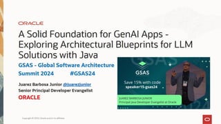 GSAS - Global Software Architecture Summit - GenAI-Architectural-Blueprints | PDF