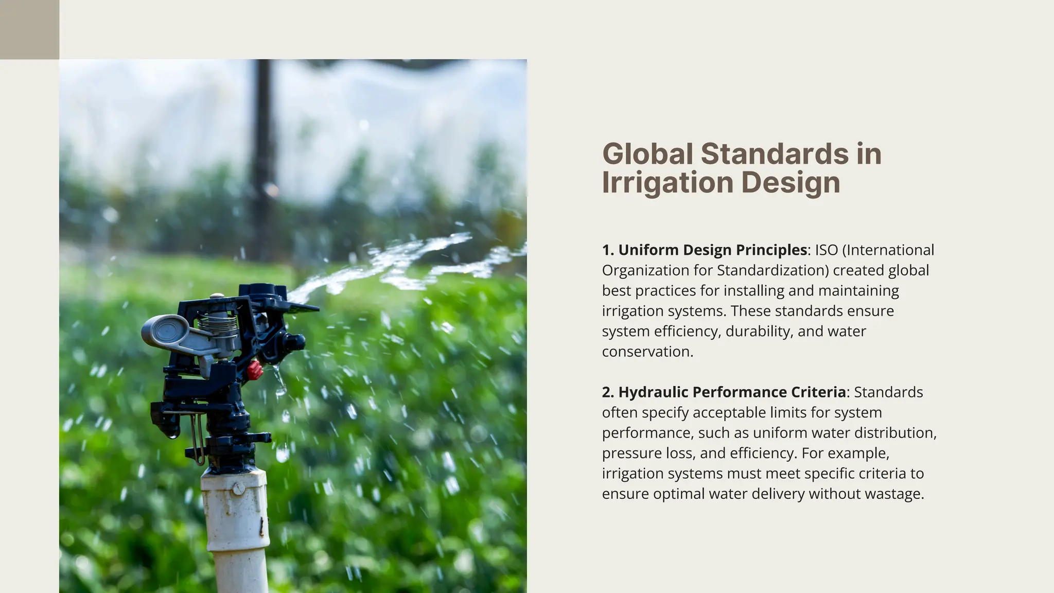 Global Standards and Innovations in International Irrigation Design | PDF