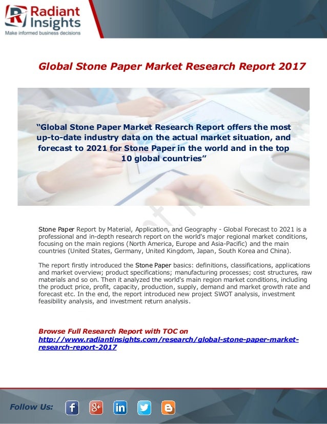 Stone Paper Market Analysis Report 2017 By Radiant Insights Inc stone-paper-market-analysis-report-2017-by-radiant-insights-inc
