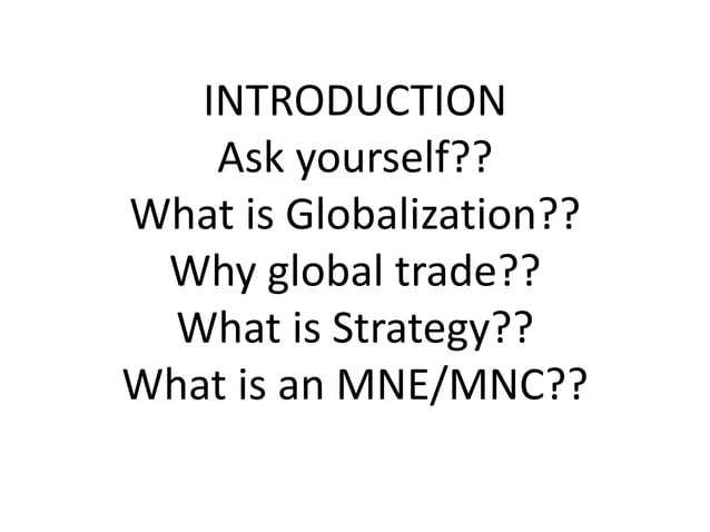 Global strategic management | PPTX