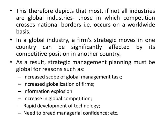 Global strategic management | PPTX