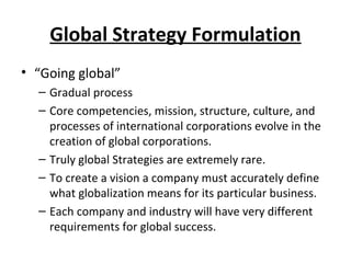 Global strategy formulation | PPT