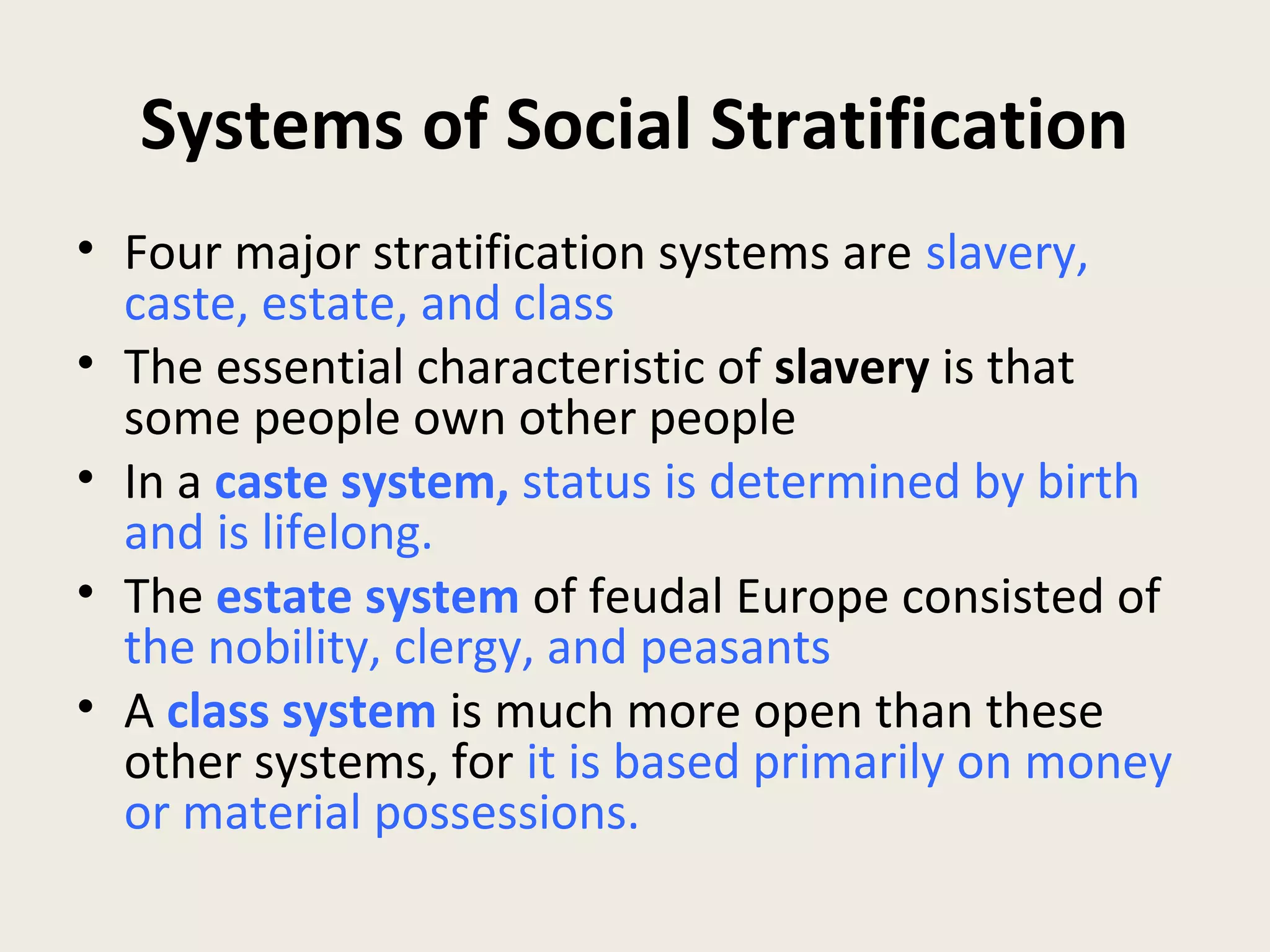 Global stratification | PPT