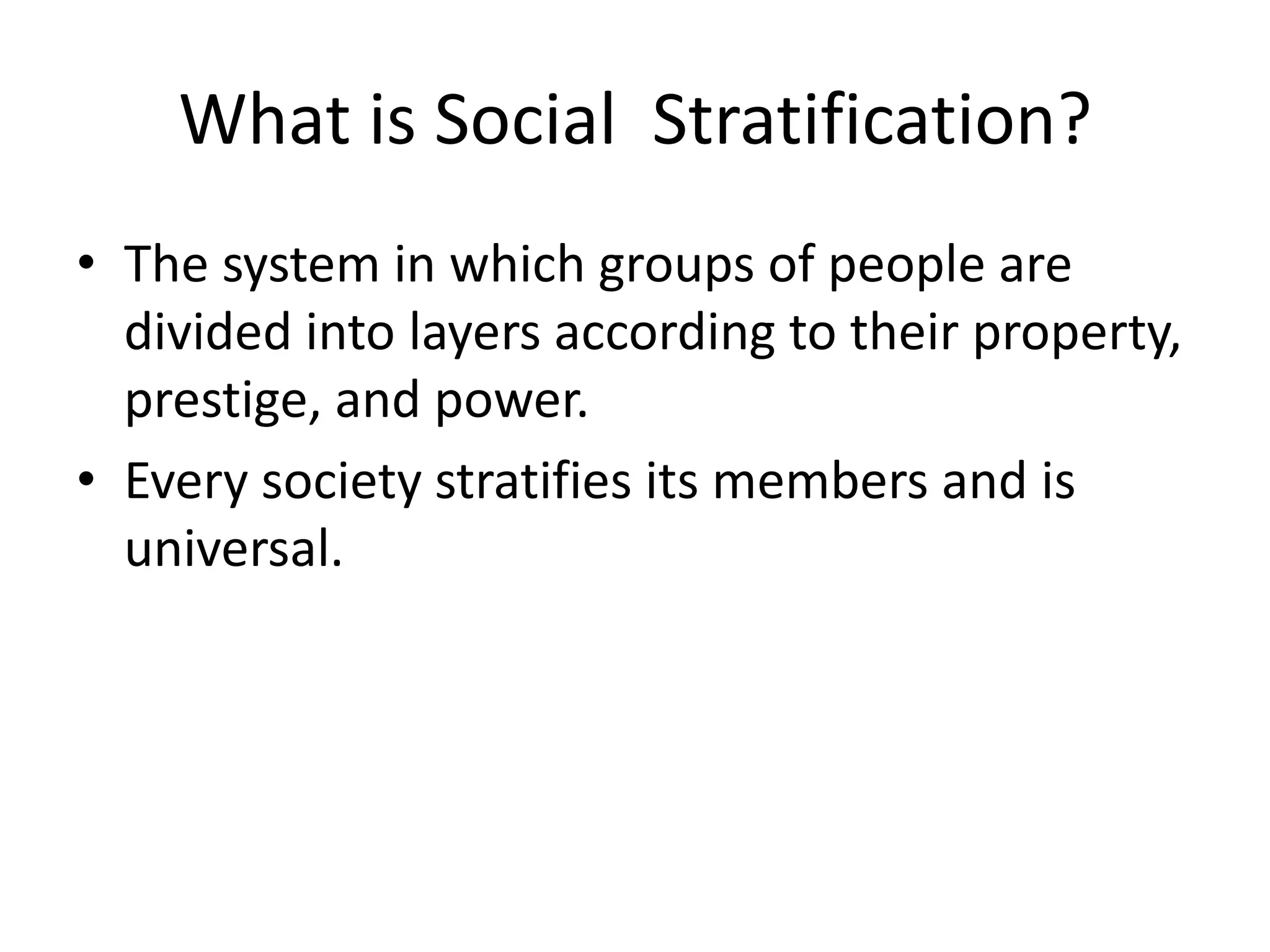 Global stratification | PPTX