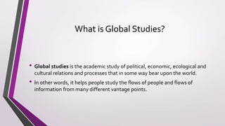 Global studies | PPTX