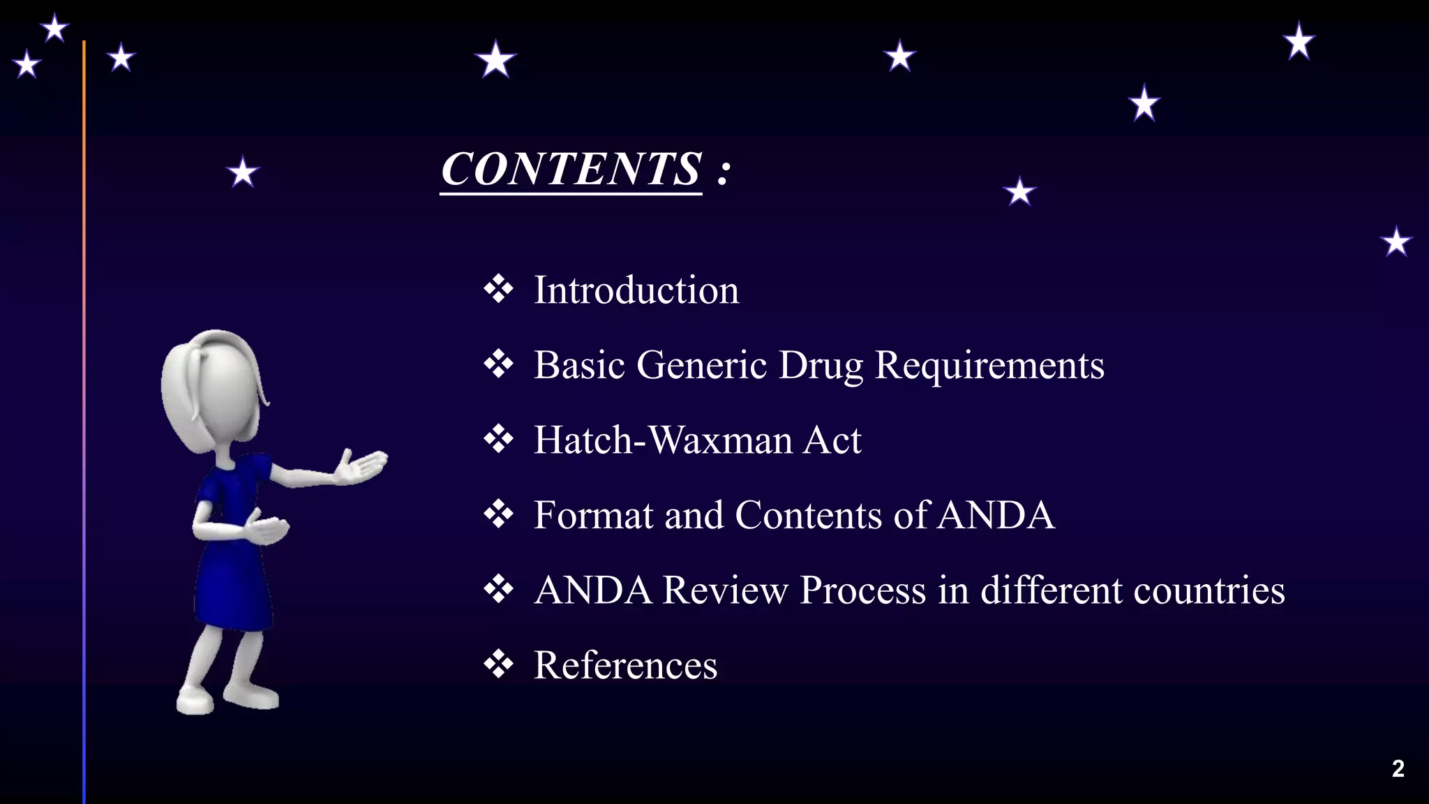 Global submission of abbreviated new drug application ( | PPT
