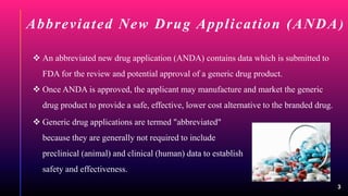 Global submission of abbreviated new drug application ( | PPT