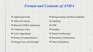 Global submission of abbreviated new drug application ( | PPT