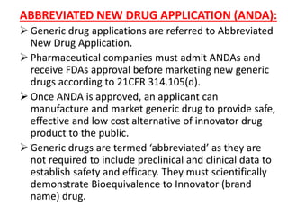 global submission of ANDA .pptx