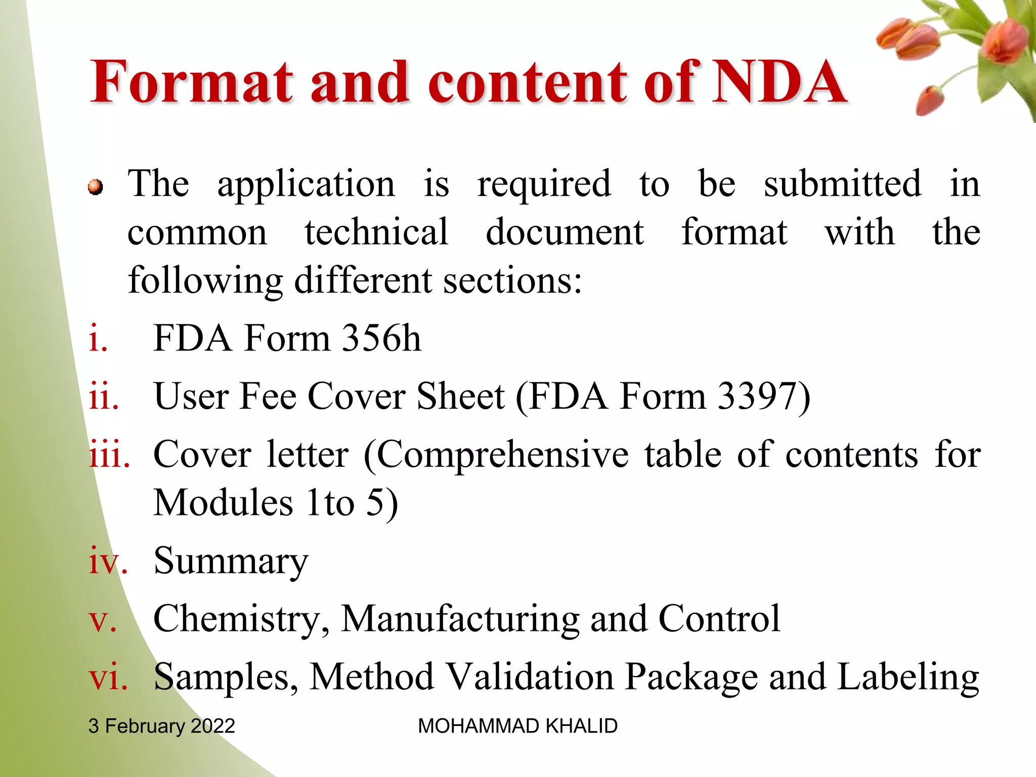 Global submission of ind, nda, anda | PPTX