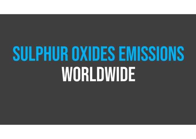 Global Sulphur Oxides Emissions | PDF