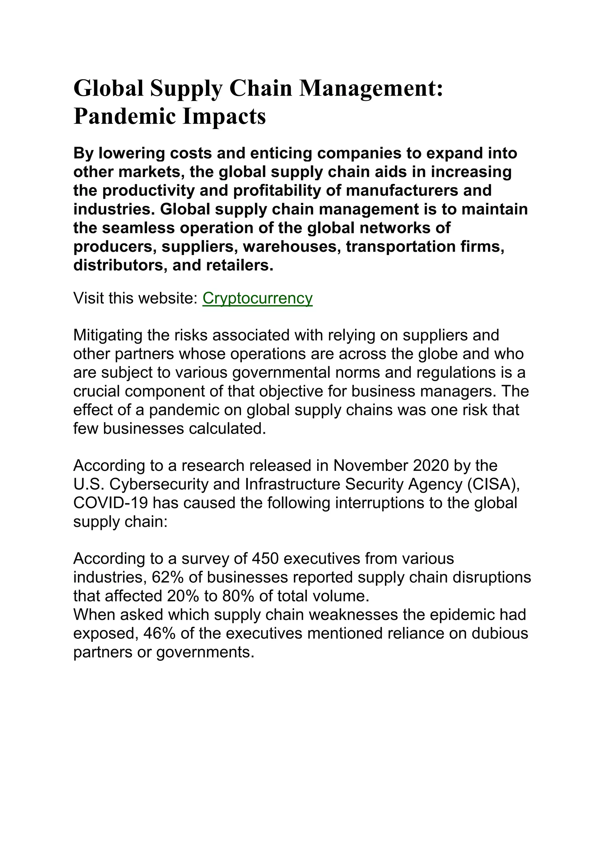 Global Supply Chain Management Pdf